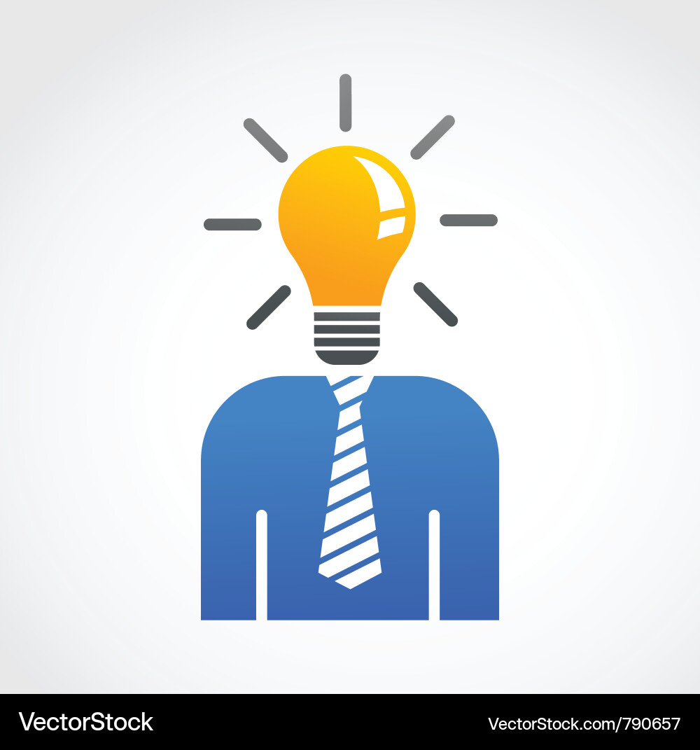 Idea and creative abstract human icon Royalty Free Vector