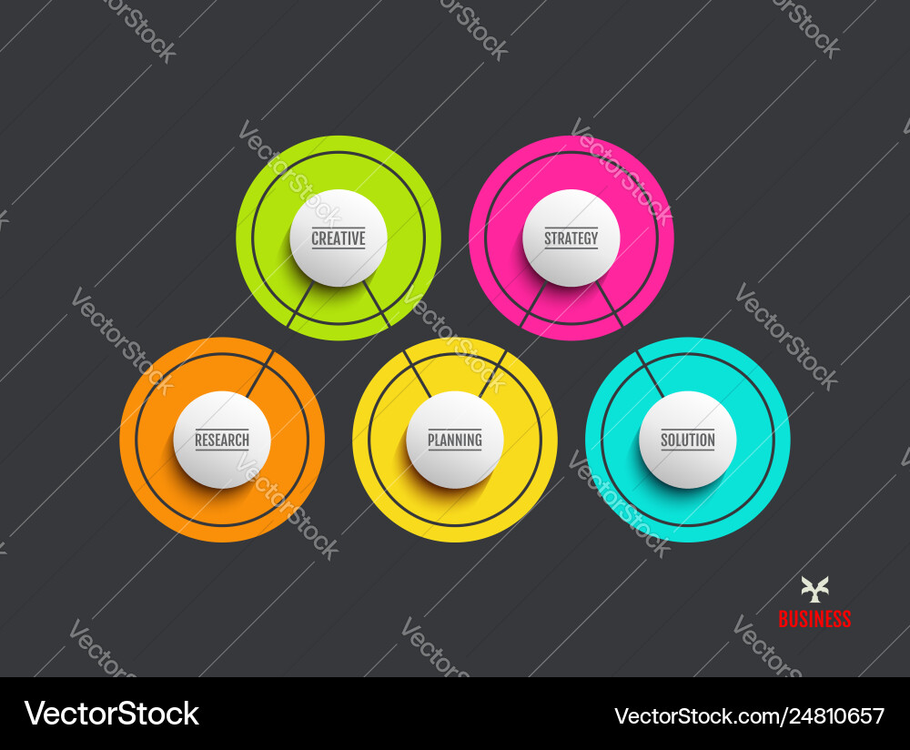 Infographic design with 5 steps goal solution Vector Image