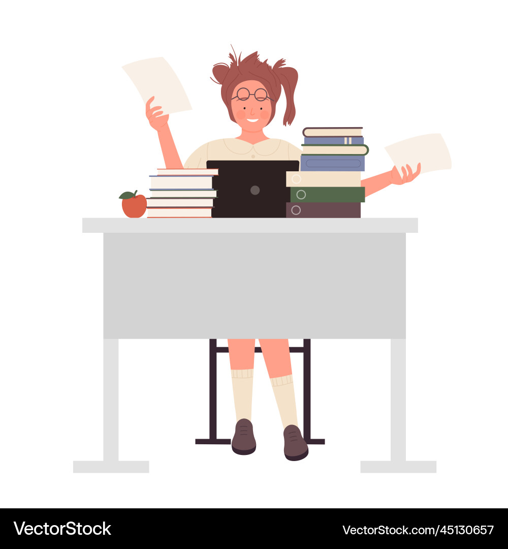 Computer Nerd Girl Geek Characters. Girl And Boys Nerd Computer