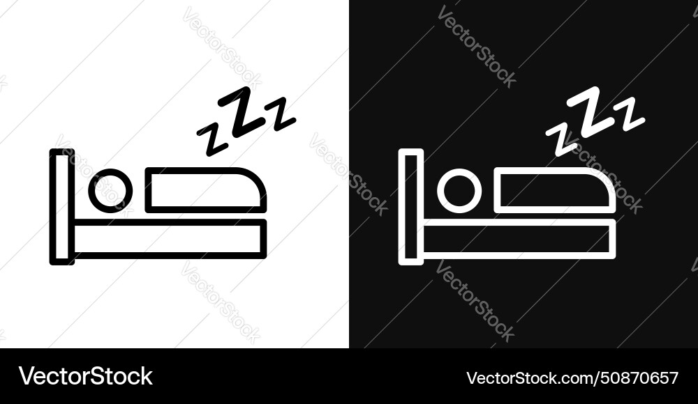 Sleeping icon set rest areas need with sleep Vector Image