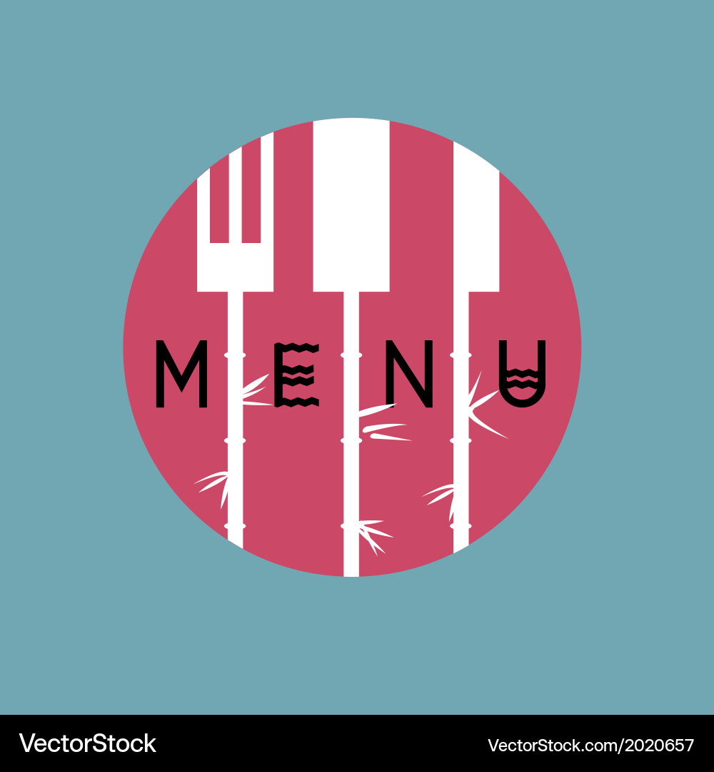 Stylish restaurant menu design in asian style Vector Image