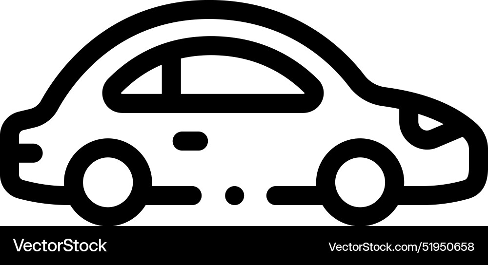 Car icon thin linear style design isolated Vector Image