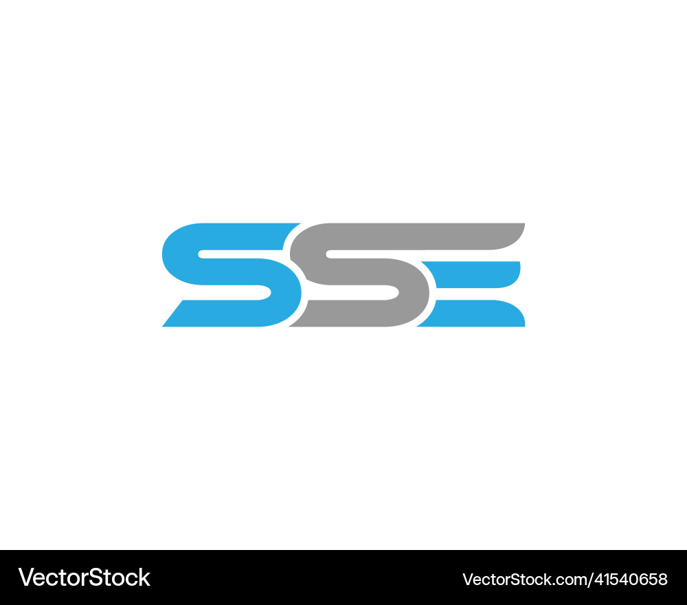 Creative elegant monogram sse logo Royalty Free Vector Image