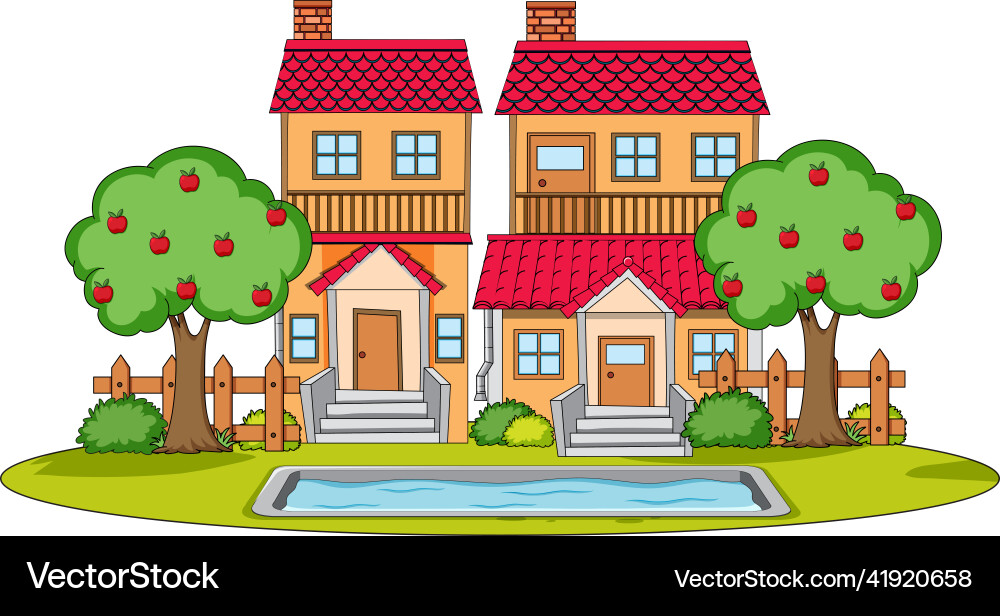Doodle house cartoon design Royalty Free Vector Image