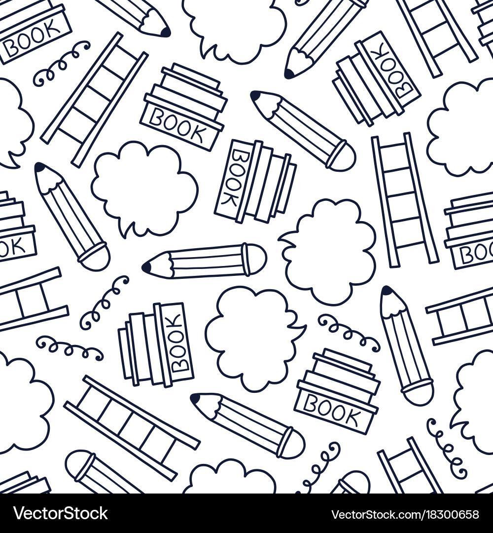 Doodles pattern Royalty Free Vector Image - VectorStock