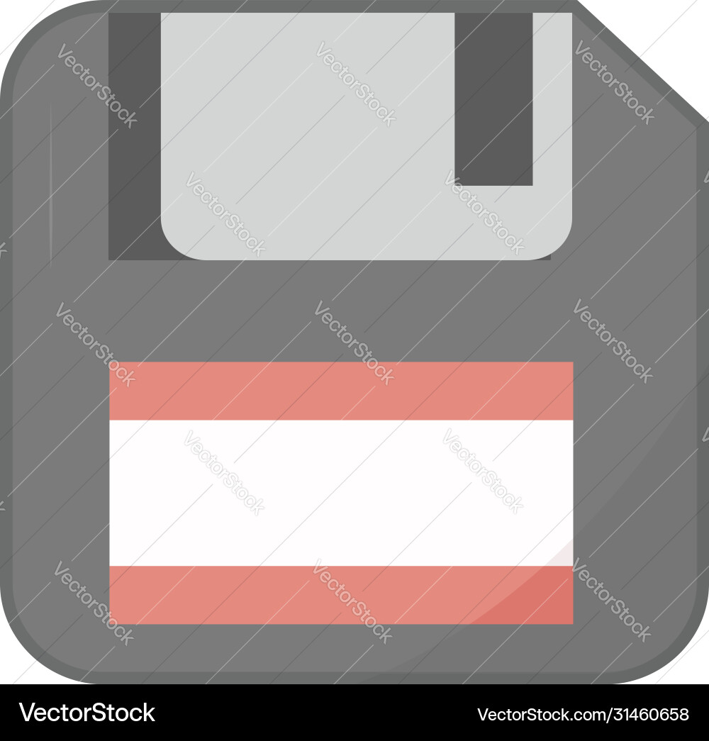 Floppy disk on white background Royalty Free Vector Image