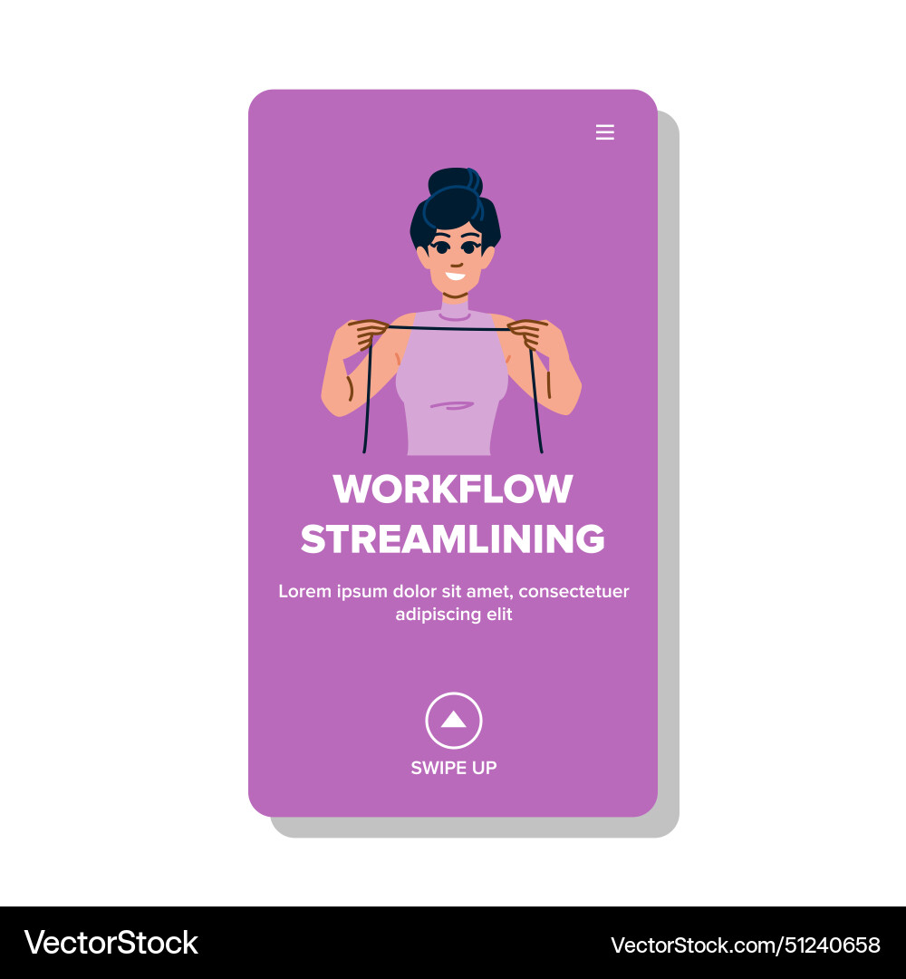 Integration workflow streamling Royalty Free Vector Image