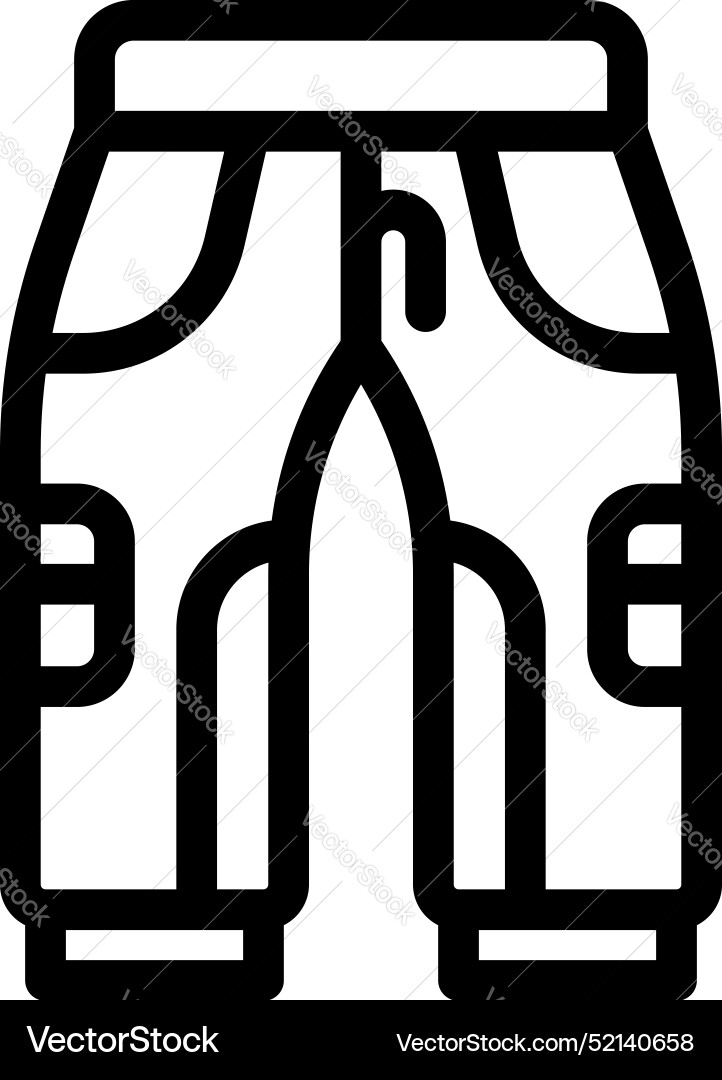 Protective workwear pants with knee pads Vector Image