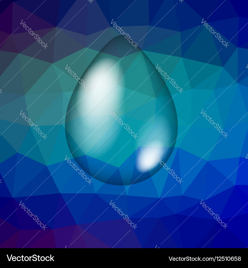 Water drop icon isolated Royalty Free Vector Image