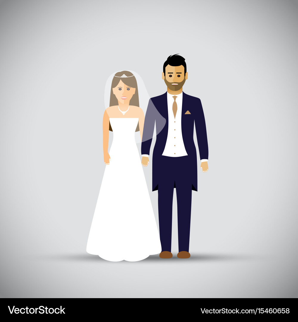 Wedding couple Royalty Free Vector Image - VectorStock