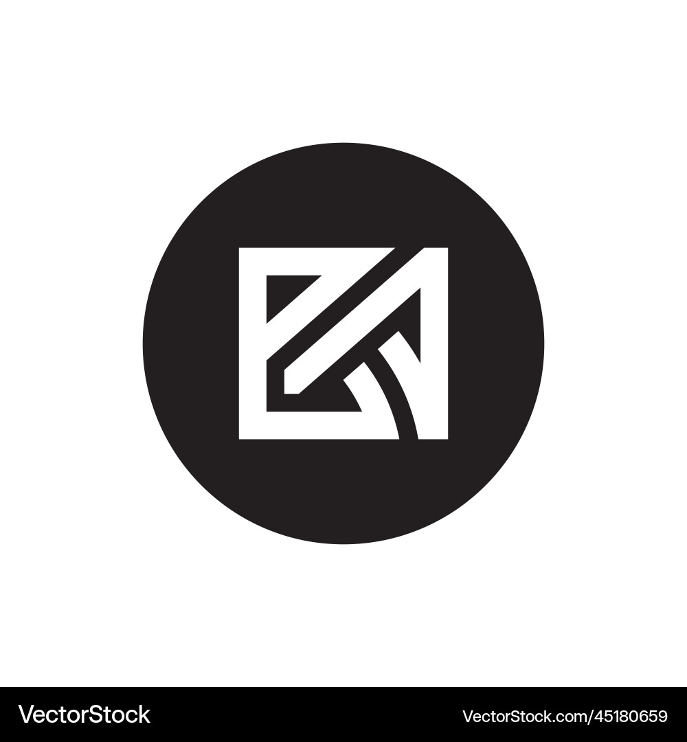 Ba letter logo design creative modern alphabet Vector Image