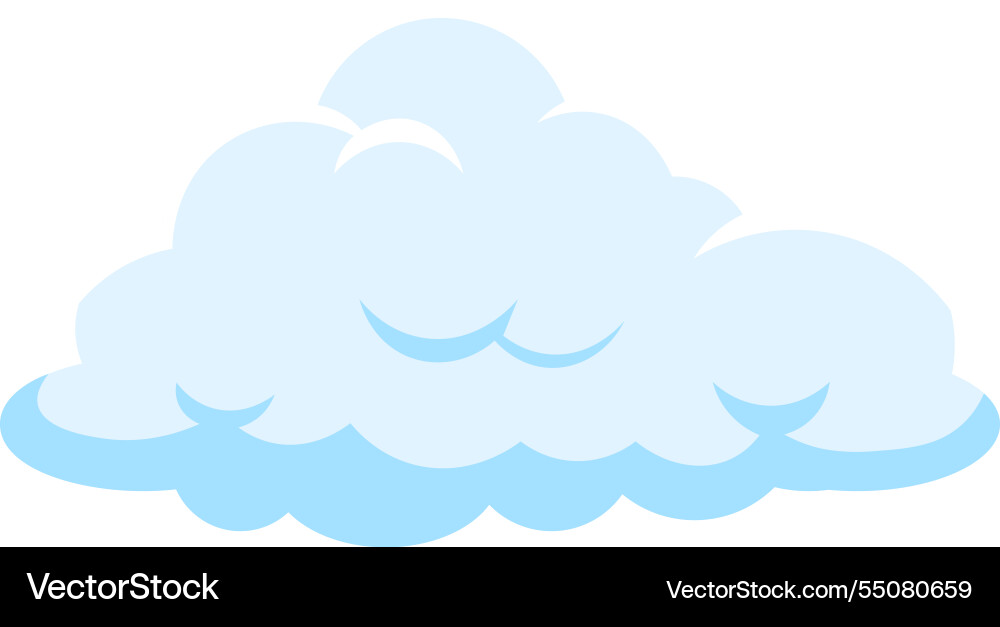 Cartoon featuring a light blue cloud Royalty Free Vector