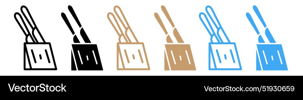 Culinary knife storage block icon for organized Vector Image