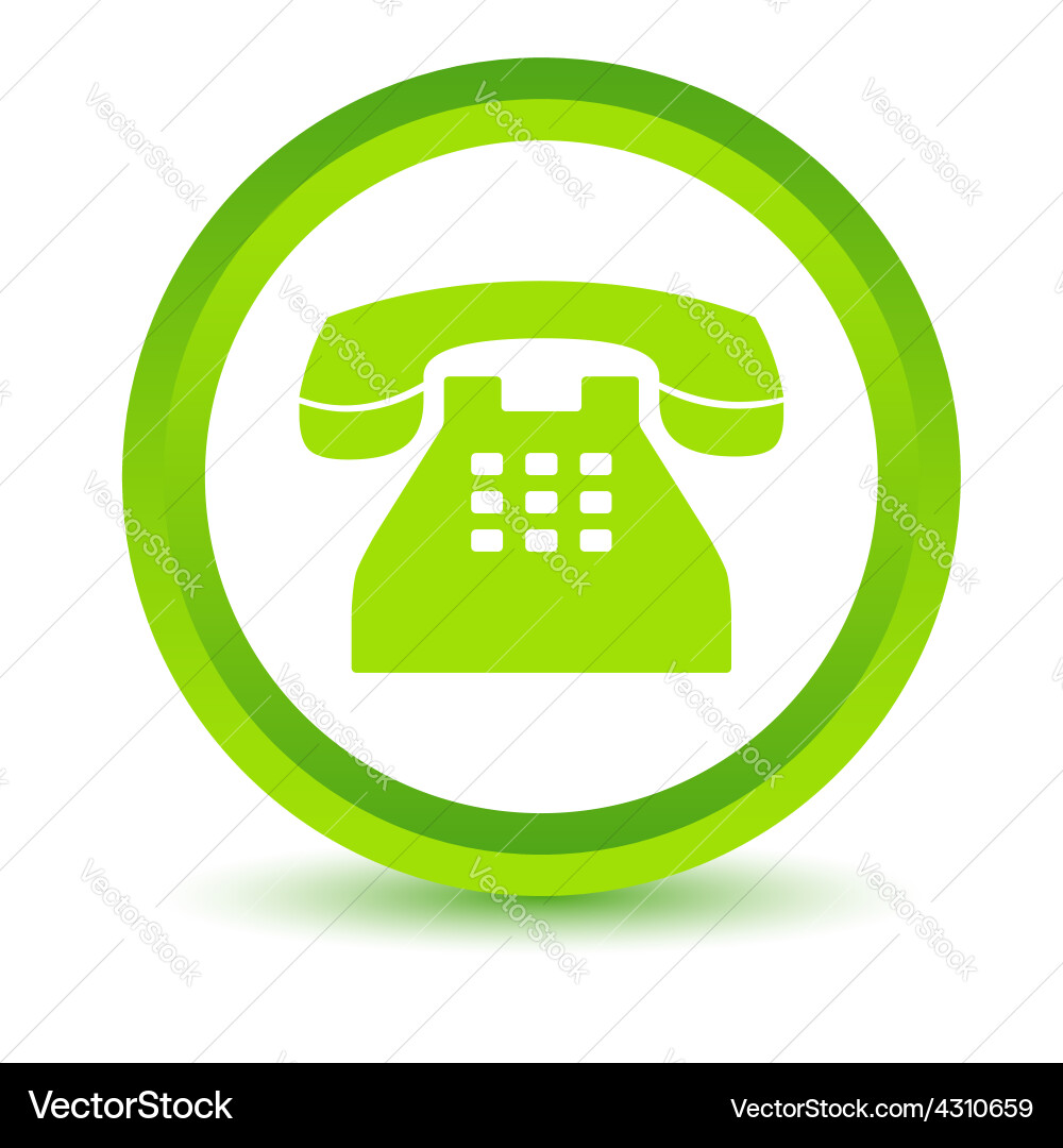 Green telephone icon Royalty Free Vector Image