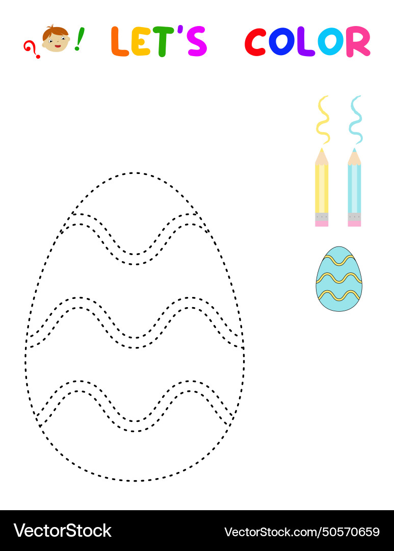 Let s color entertainment for children training Vector Image