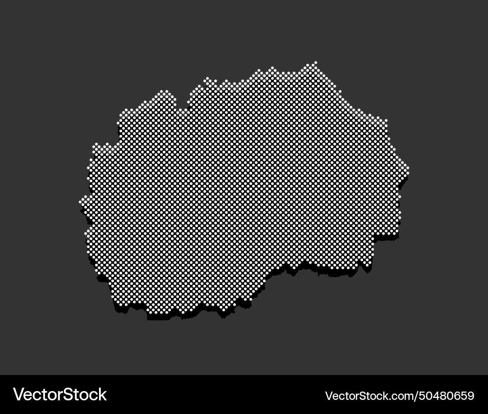 Map north macedonia for dots Royalty Free Vector Image