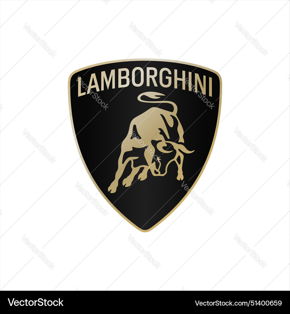 New lamborghini latest logo eps 10 Royalty Free Vector Image