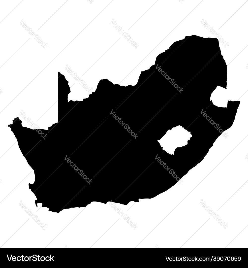 South africa island map silhouette Royalty Free Vector Image