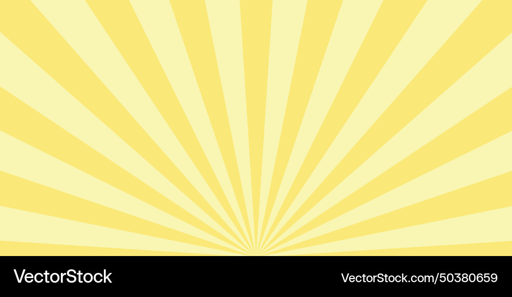 Sunrise sunbeam rays yellow lines background Vector Image