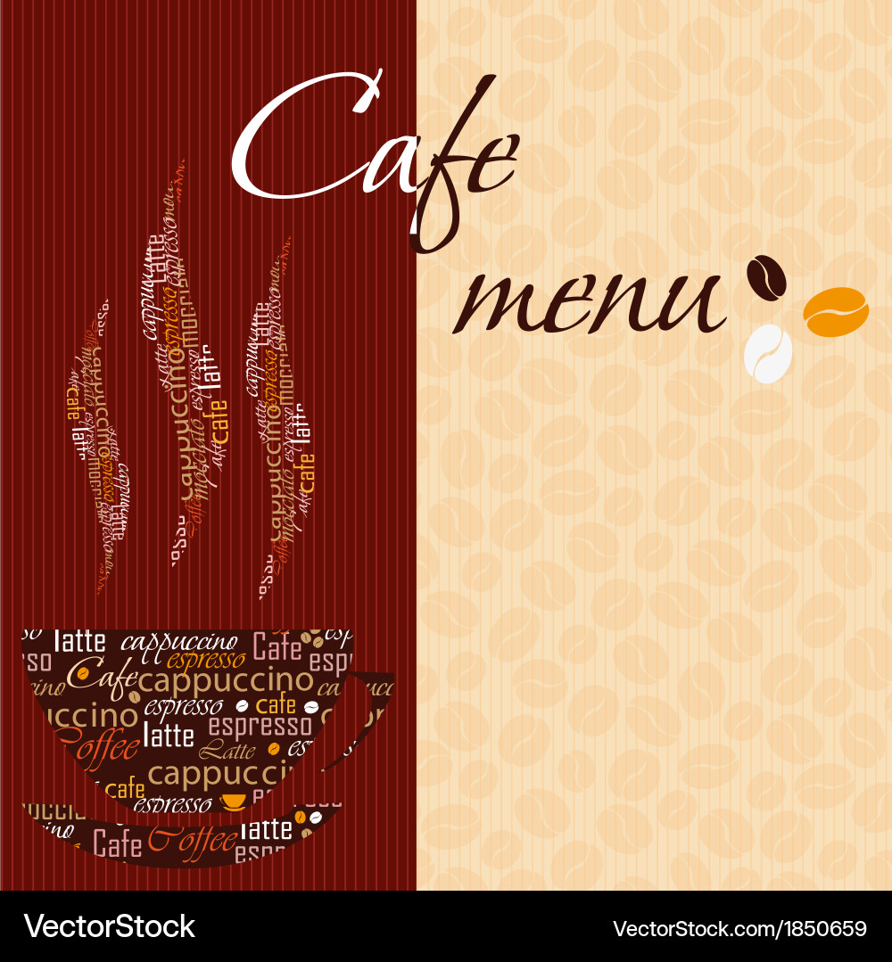 Template of a cafe menu Royalty Free Vector Image