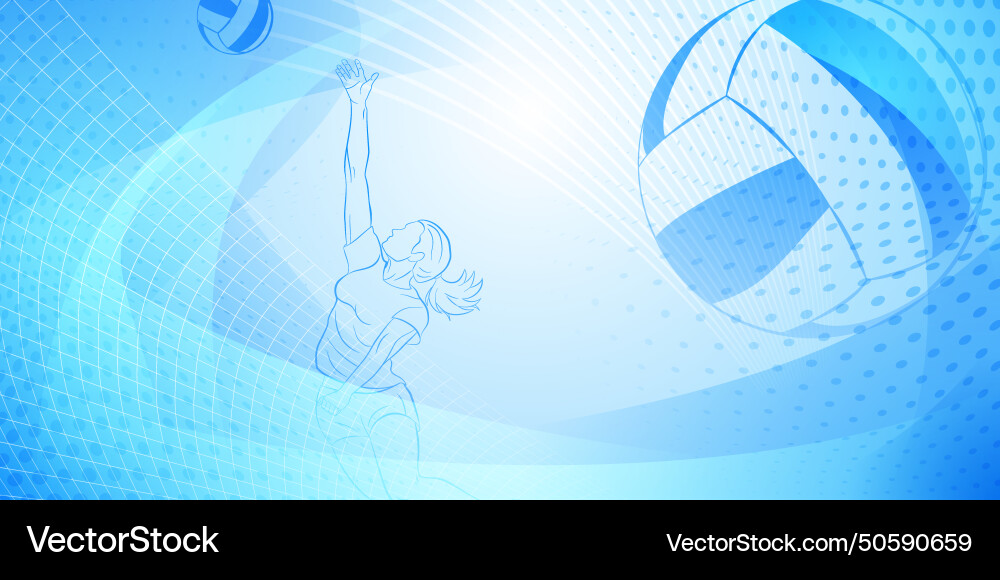 Volleyball themed background Royalty Free Vector Image