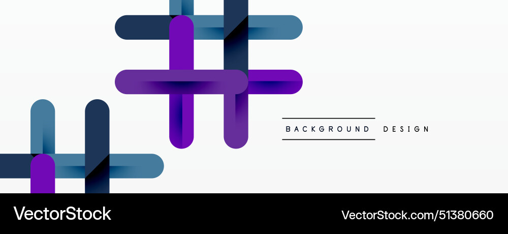 A blue and purple hashtag logo displayed Vector Image