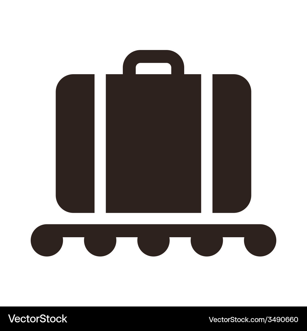 Baggage claim - travel icon Royalty Free Vector Image