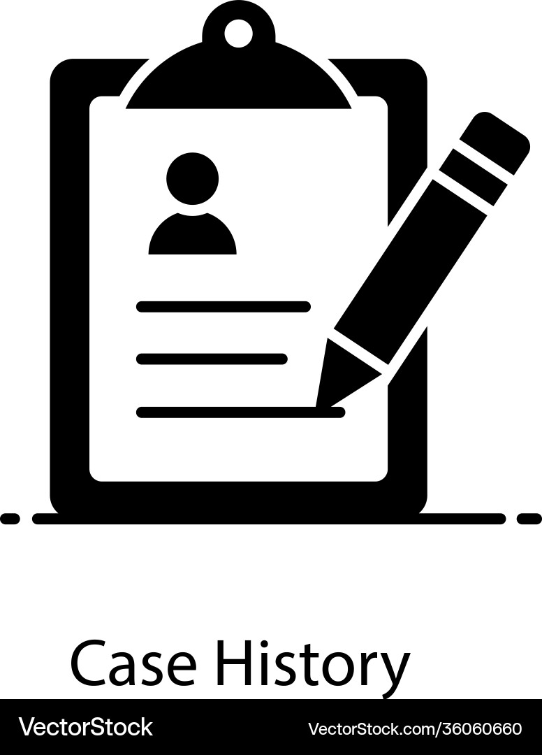 Case history Royalty Free Vector Image - VectorStock