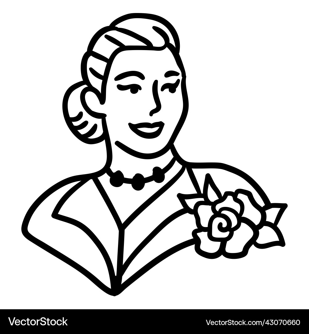 Eva peron stroke Royalty Free Vector Image - VectorStock