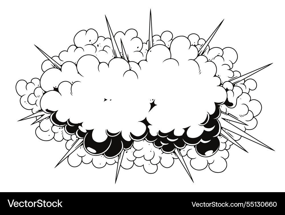 Explosion cloud graphic shows dynamic energy burst