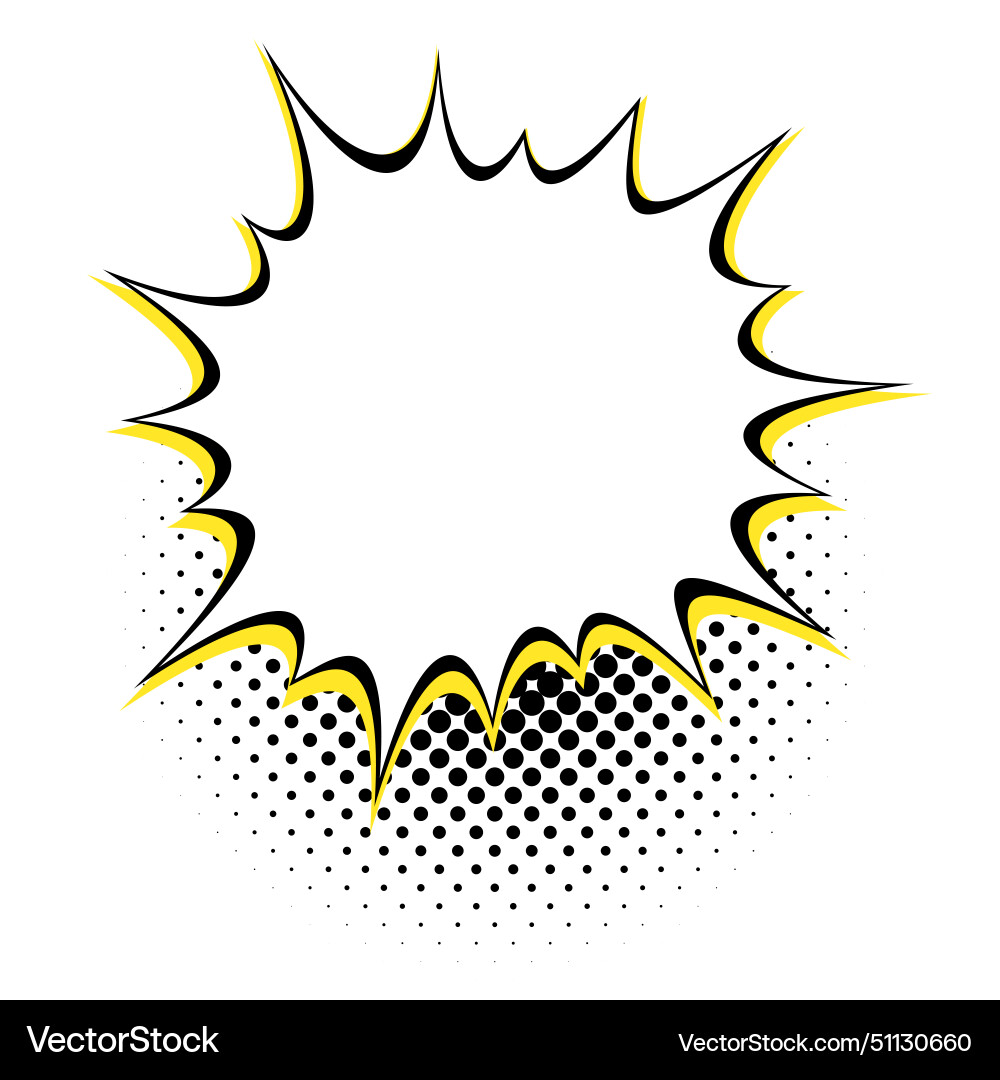 Halftone edge speech bubble Royalty Free Vector Image