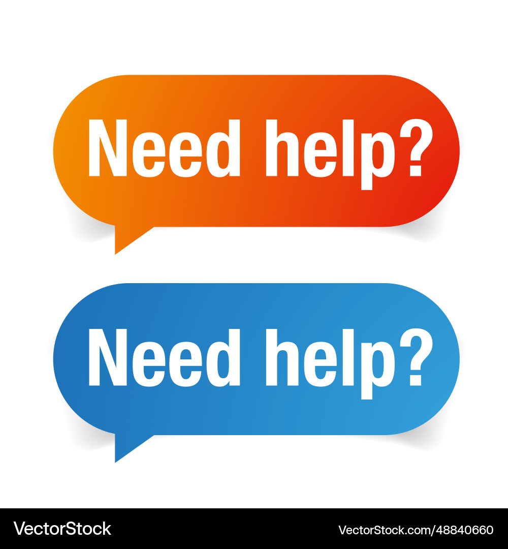 Help Bubble Sign Royalty Free Vector Image - VectorStock