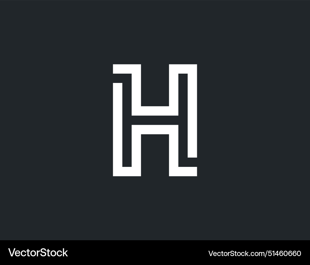 Initial h letter logo design Royalty Free Vector Image