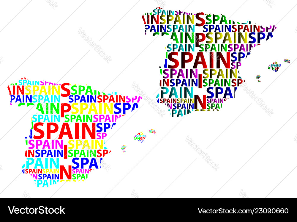 Map of spain Royalty Free Vector Image - VectorStock