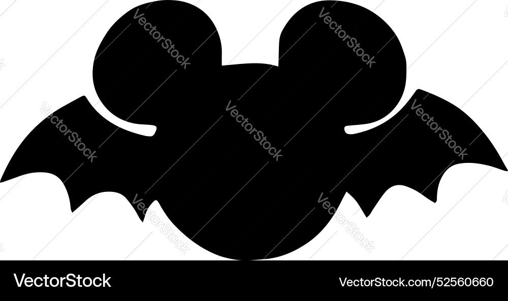 Mickey bat halloween boo Royalty Free Vector Image