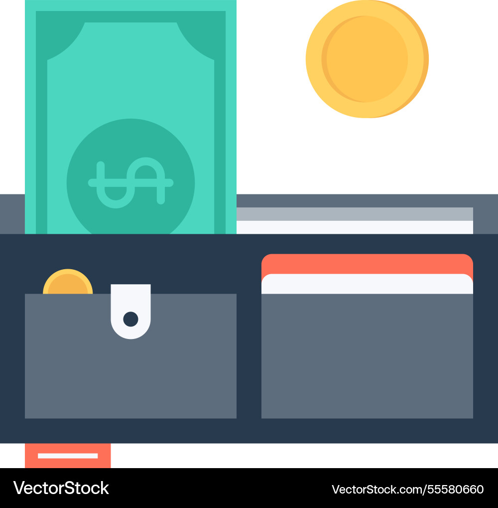 Payment methods flat web icon Royalty Free Vector Image