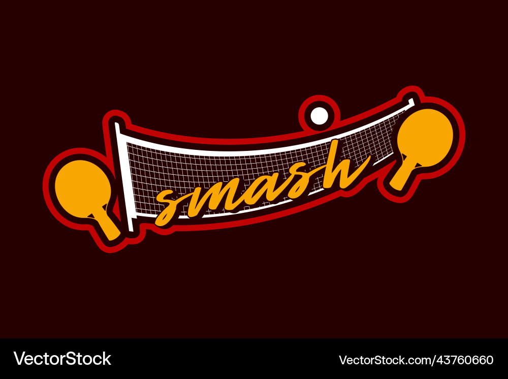 Ping pong net and racket professional sport Vector Image