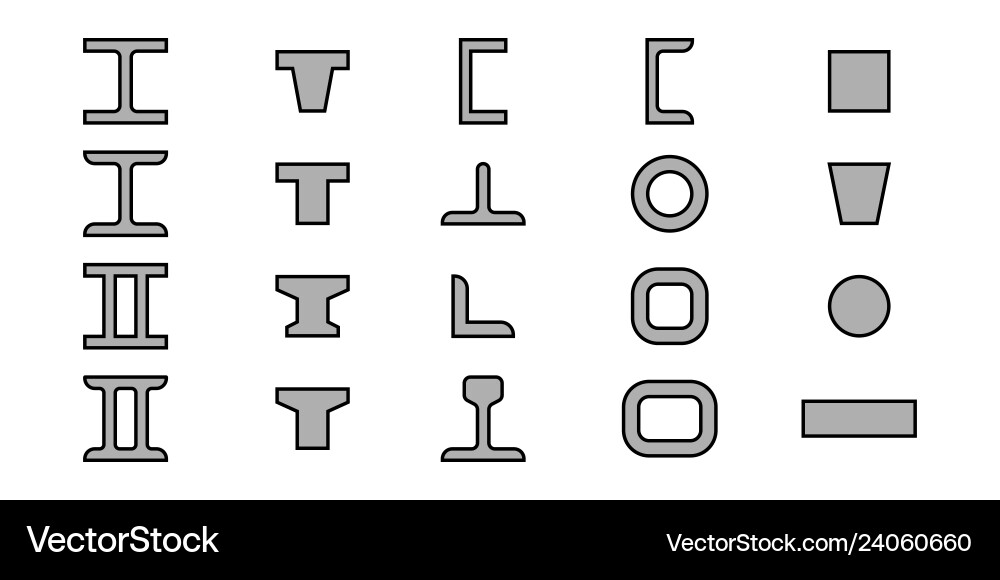 Profile of building beams Royalty Free Vector Image