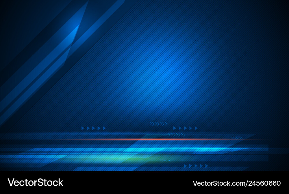Speed and motion blur over dark blue background Vector Image