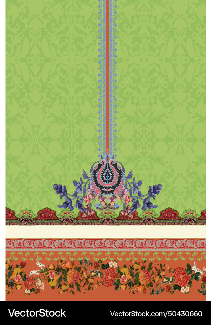 Textile digital design fabric print wallpaper Vector Image