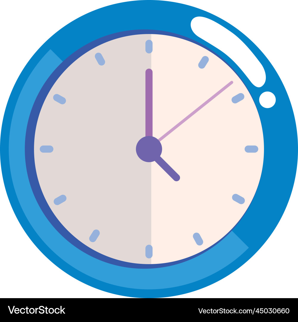 Time clock watch Royalty Free Vector Image - VectorStock