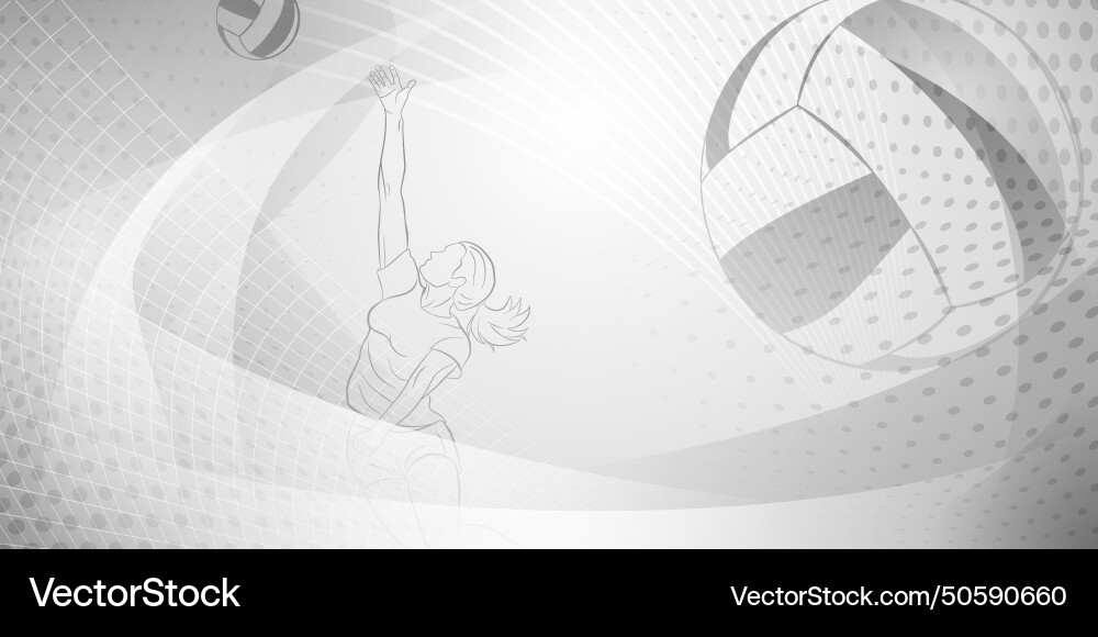 Volleyball themed background Royalty Free Vector Image