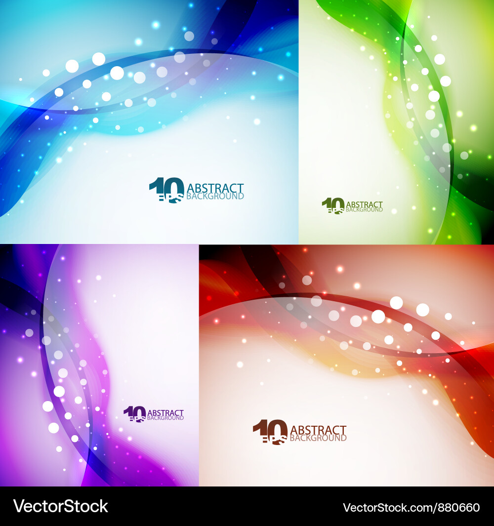 Wave backgrounds set Royalty Free Vector Image