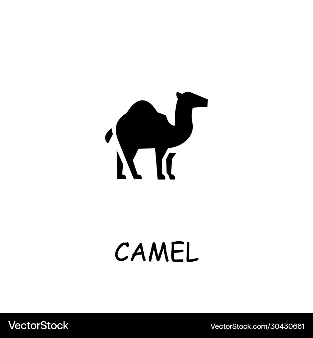 Camel flat icon Royalty Free Vector Image - VectorStock