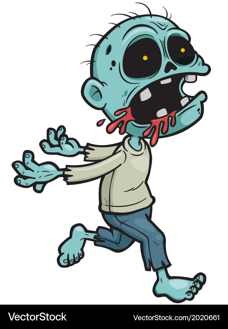 Cartoon Zombie Runner Royalty Free Vector Image