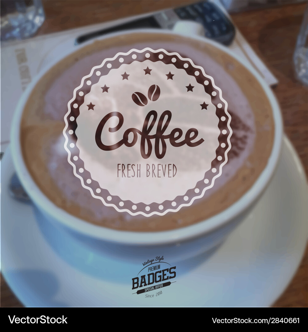 Coffee badge Royalty Free Vector Image - VectorStock