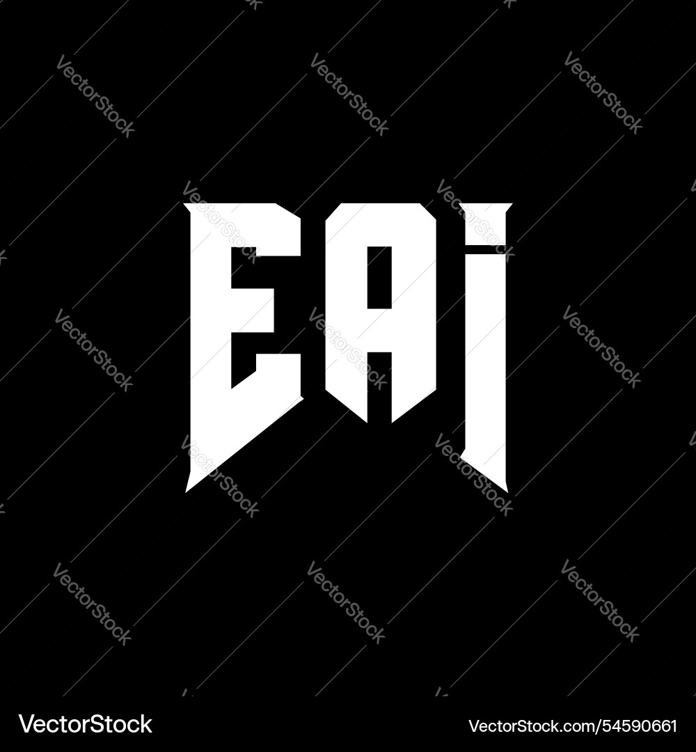 Eai letter logo design for technology company Vector Image