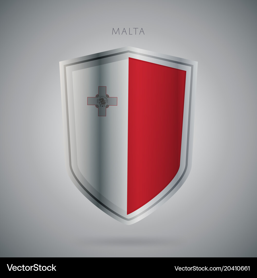 Europe flags series malta modern icon Royalty Free Vector