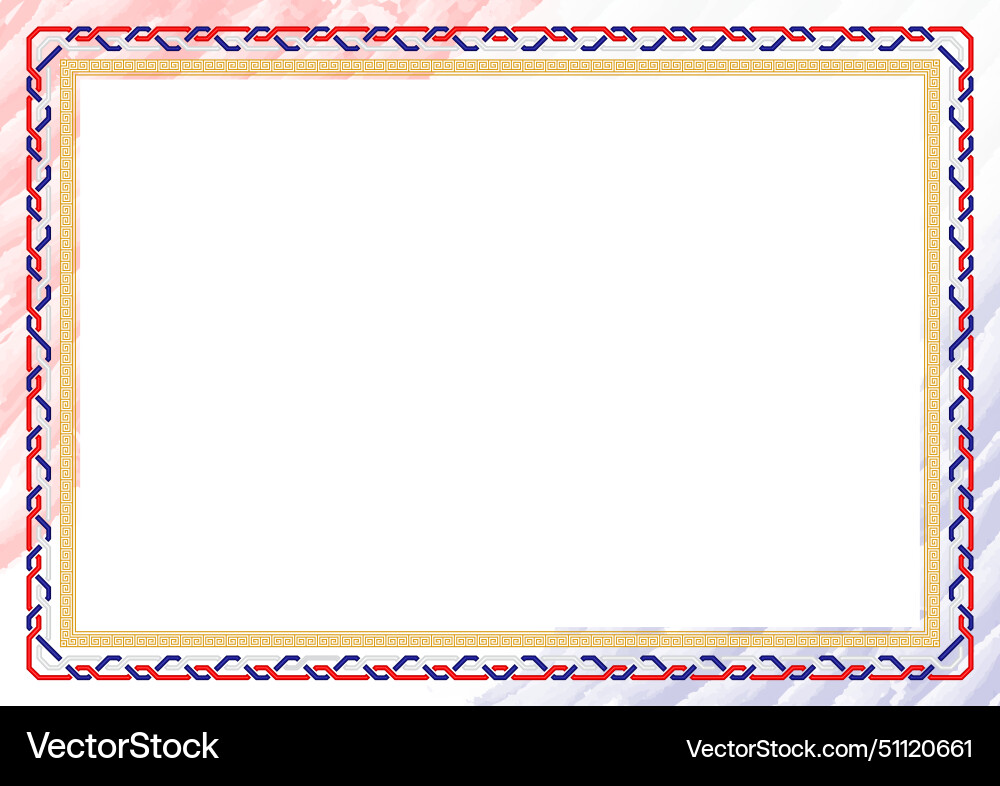 Horizontal frame and border with croatia flag Vector Image