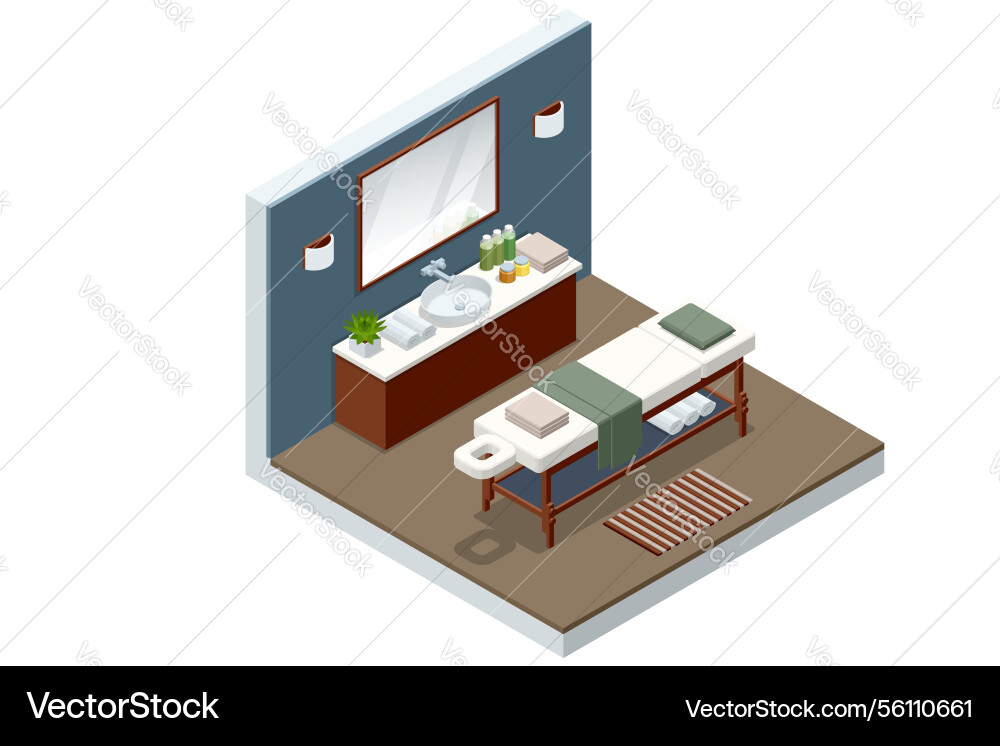Isometric of a compact massage Royalty Free Vector Image